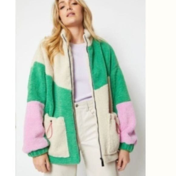 Cider | Jackets & Coats | Cider Fleece Color Block Teddy Bear Jacket ...